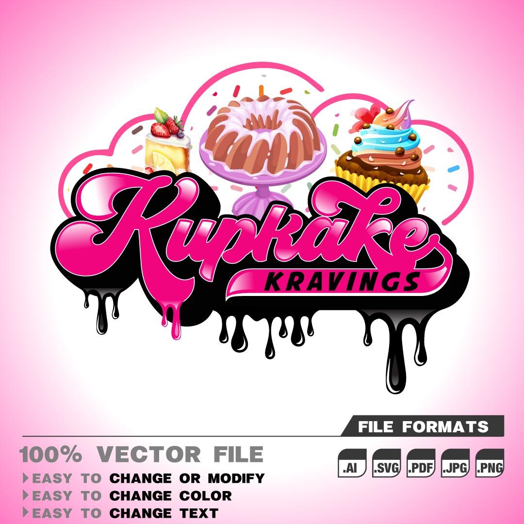 Bakery Logo Design: Custom Sweet Treats Emblem for Home Bakers - Etsy