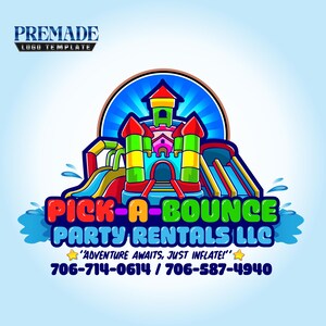 Custom Bounce House Rental Logo: Fun, Professional Design - Etsy