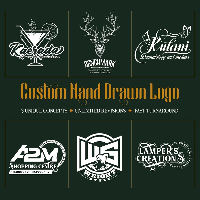 Minimalist Logo Designer for Small Businesses Custom Logo Maker - Etsy