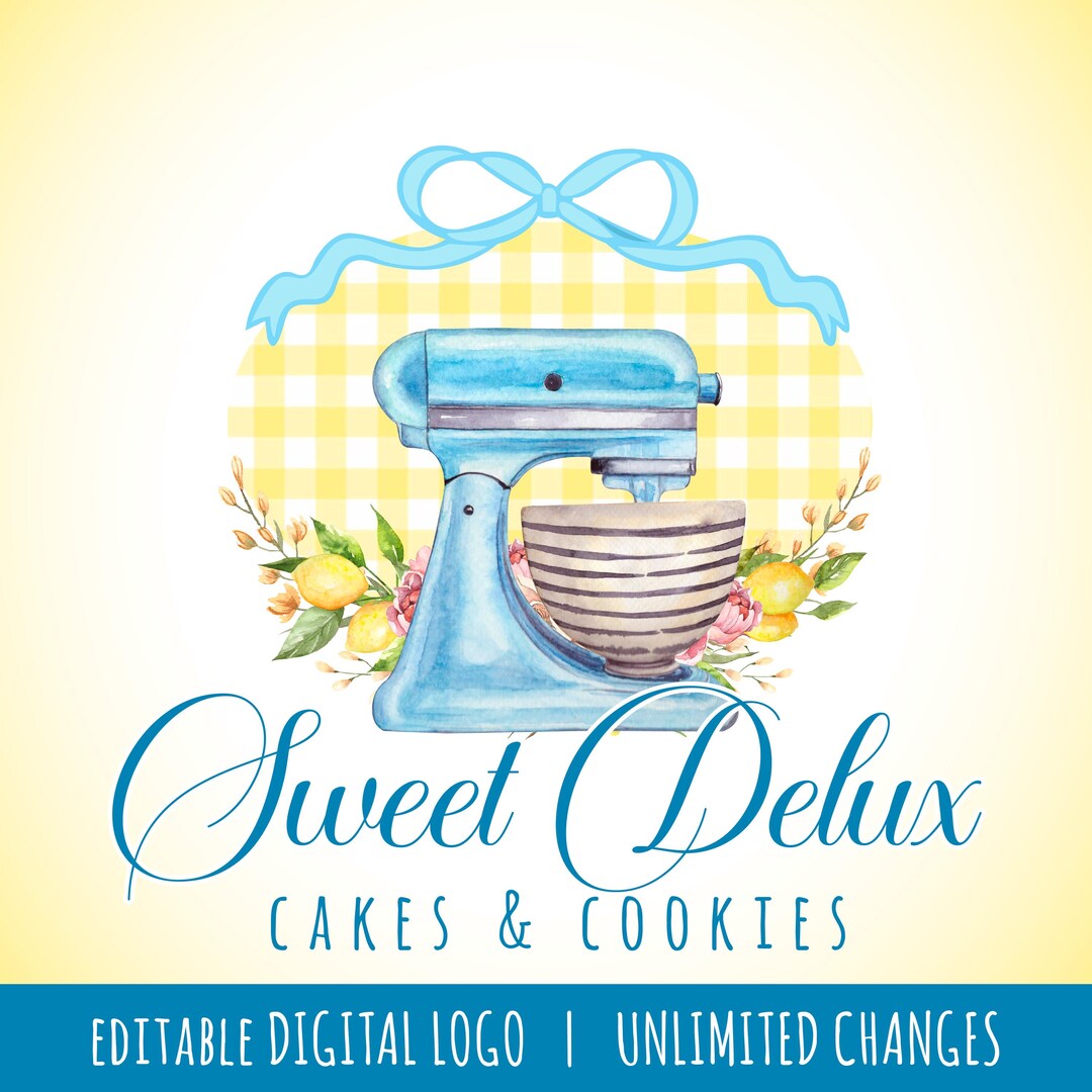 Custom Baking Logo, Home Bakers Logo, Kitchen Mixer Logo Design, Dip ...