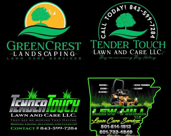 Lawn Care Logo Design, Lawn Mower Logo, Yard Service Logo, Lawn Mowing ...