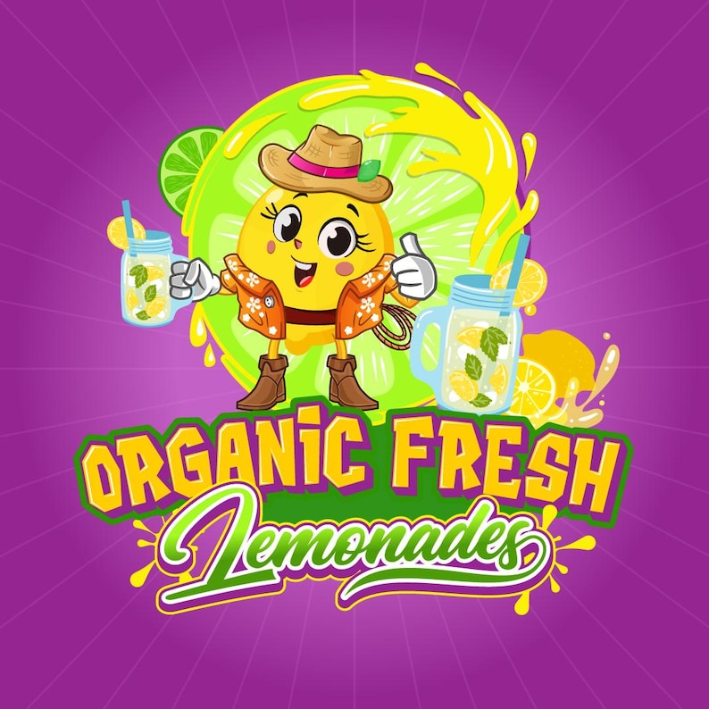 Custom Lemonade Stand Logo Design: Fresh Branding for Kids Businesses ...