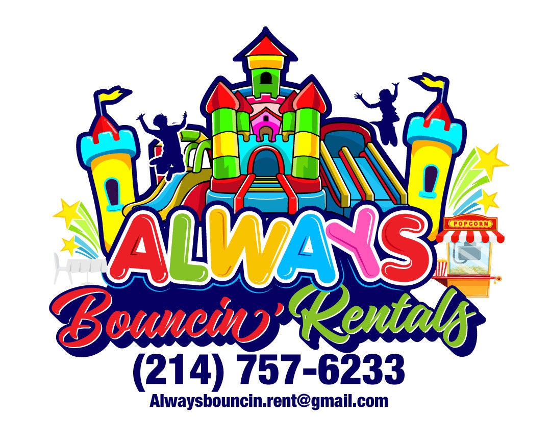 Custom Bounce House Rental Logo: Foam Party Design - Etsy