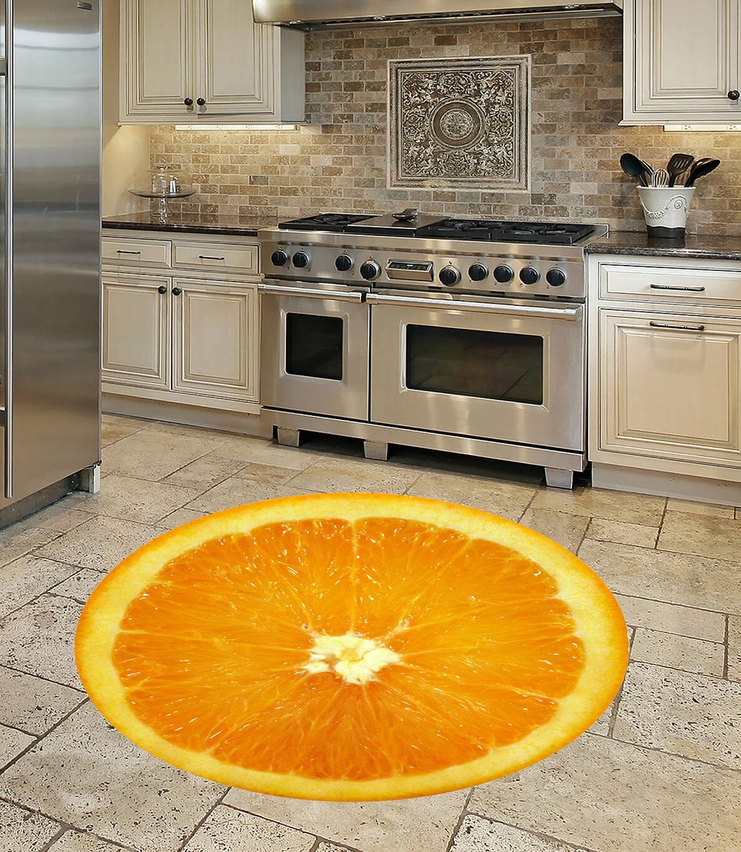 Orange Rug, Citrus Fruits Rug, Rug of Orange Slice, Orange, Colorful ...