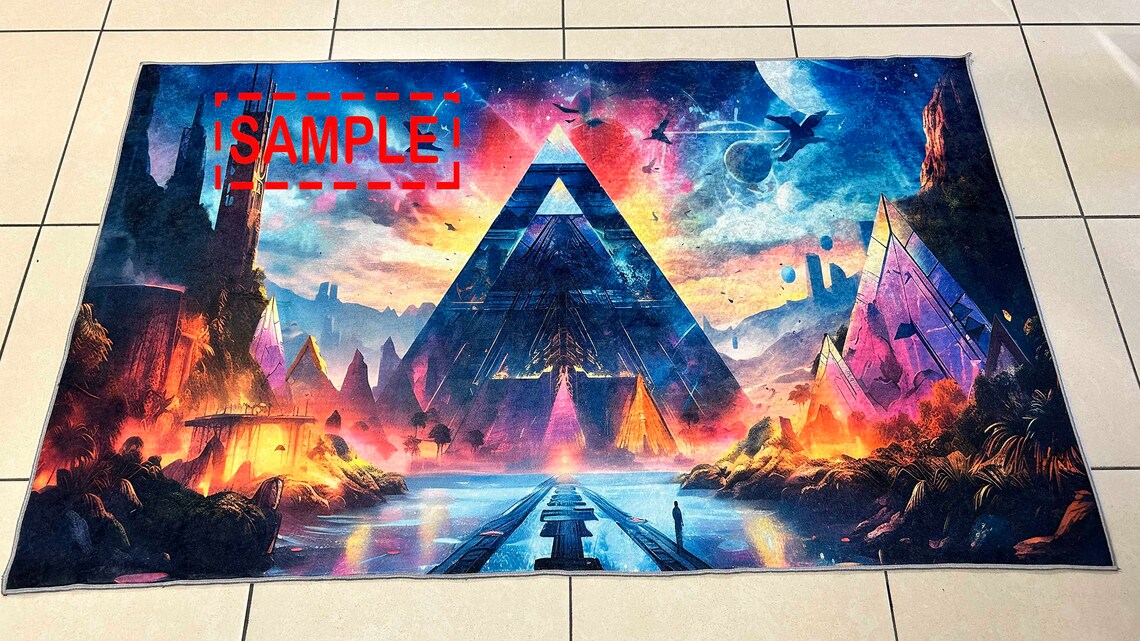 Neon Rug, Rug of City Lights, Rug of Night Skies,rug of Bridge Lights ...