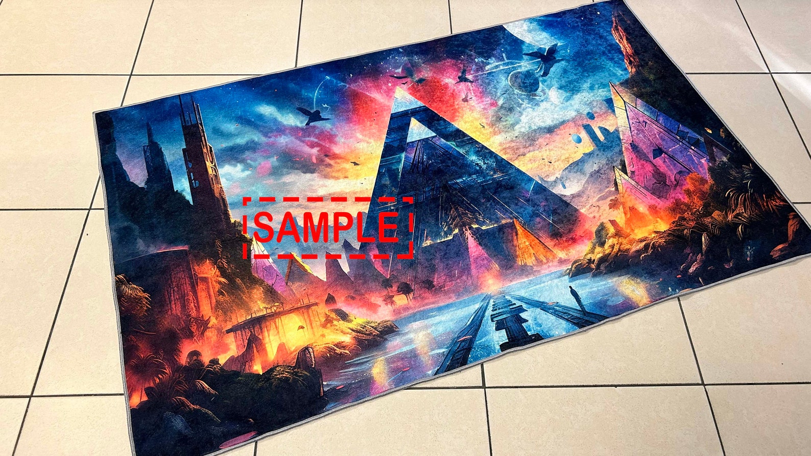 PCB Themed Rug, Electronic Circuit Themed Rug, Digital Mechanic Themed ...