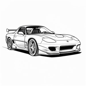 16 JDM Cars Coloring Pages - Etsy