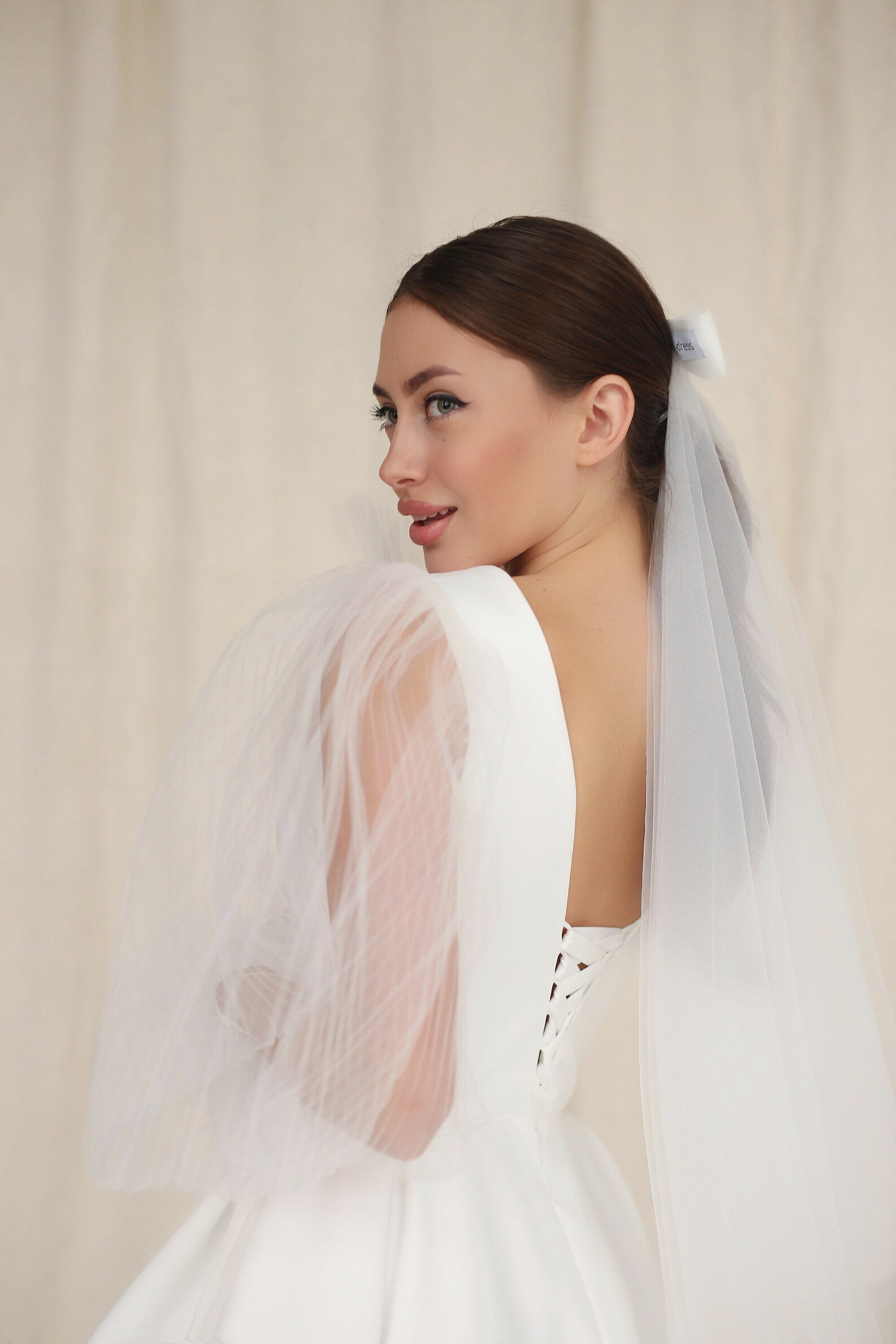 Paula Dress Short Wedding Dress With Sleeves - Etsy