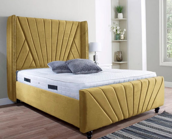 Ottoman Upholstered Bed Frame 3ft Single 4ft Small Double 4ft6 Double 5ft King Size 6ft Super King Upholstered Modern Handmade Bed Etsy