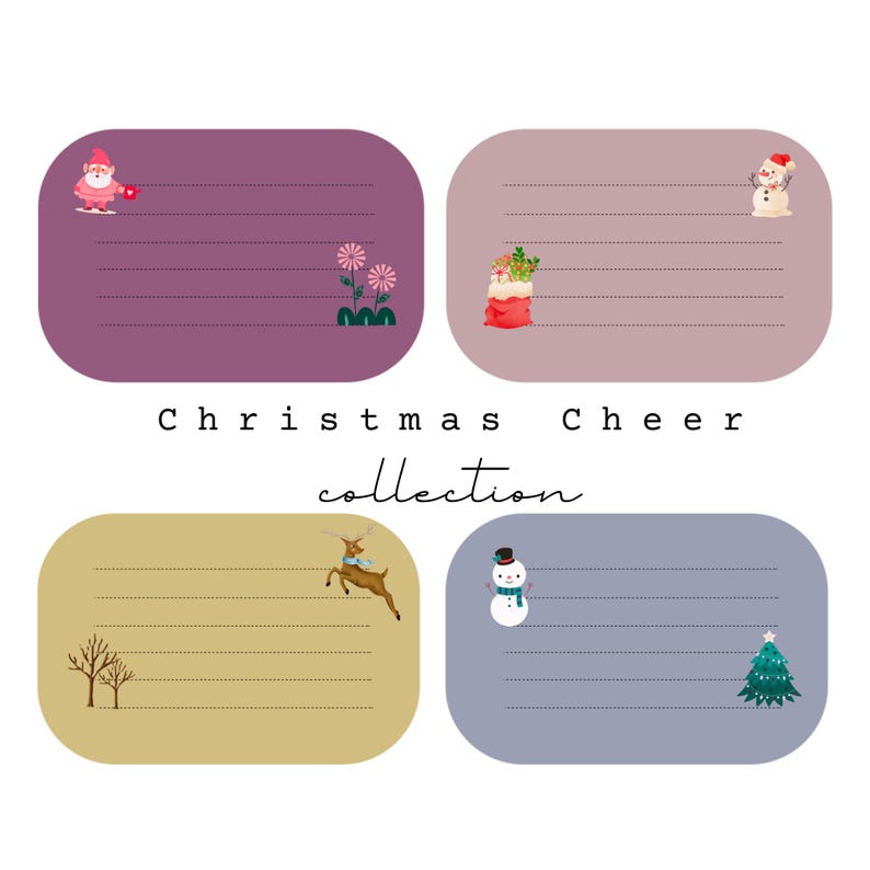 Christmas Notepads / Sticky Notes Digital Stickers / Digital Planning ...