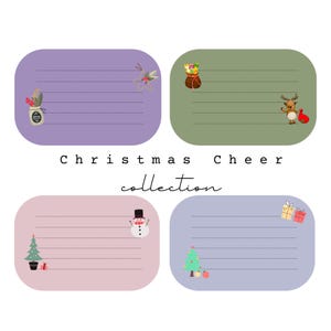 Christmas Notepads / Sticky Notes Digital Stickers / Digital Planning ...