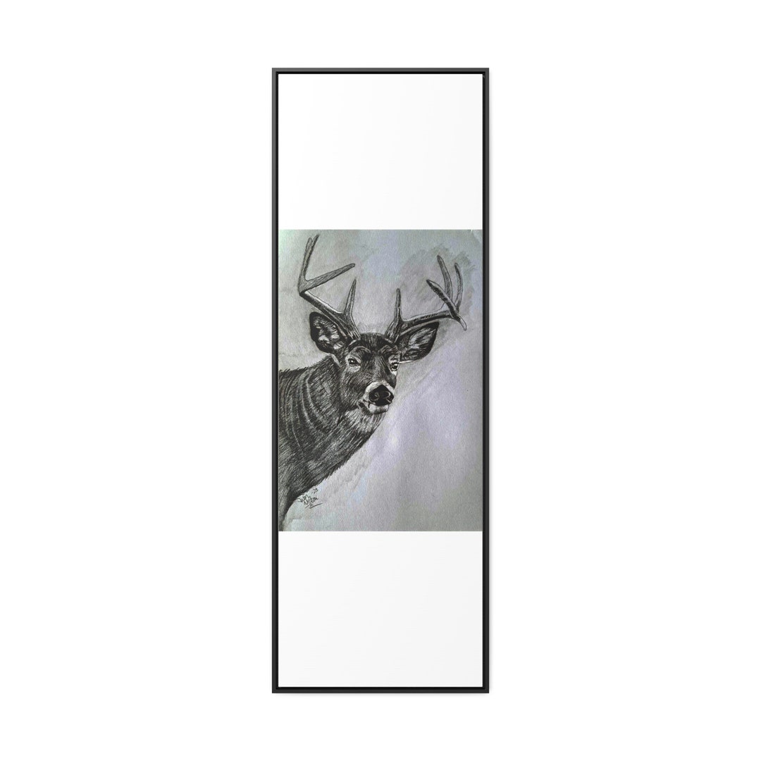 Whitetail Deer Buck Graphite Drawing Gallery Canvas Wraps, Vertical ...