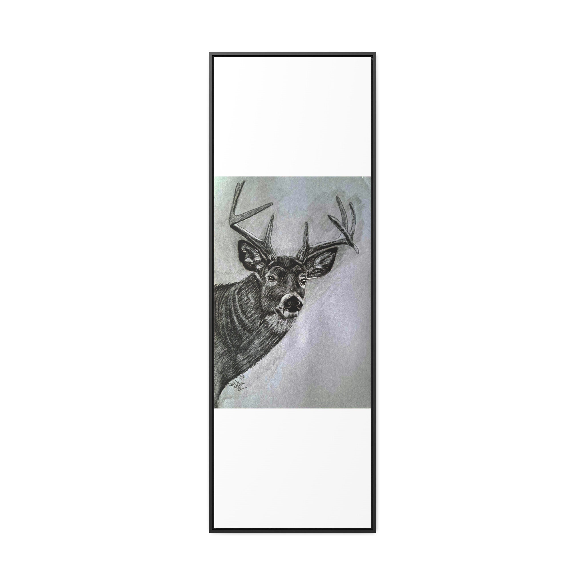 Whitetail Deer Buck Graphite Drawing Gallery Canvas Wraps, Vertical ...