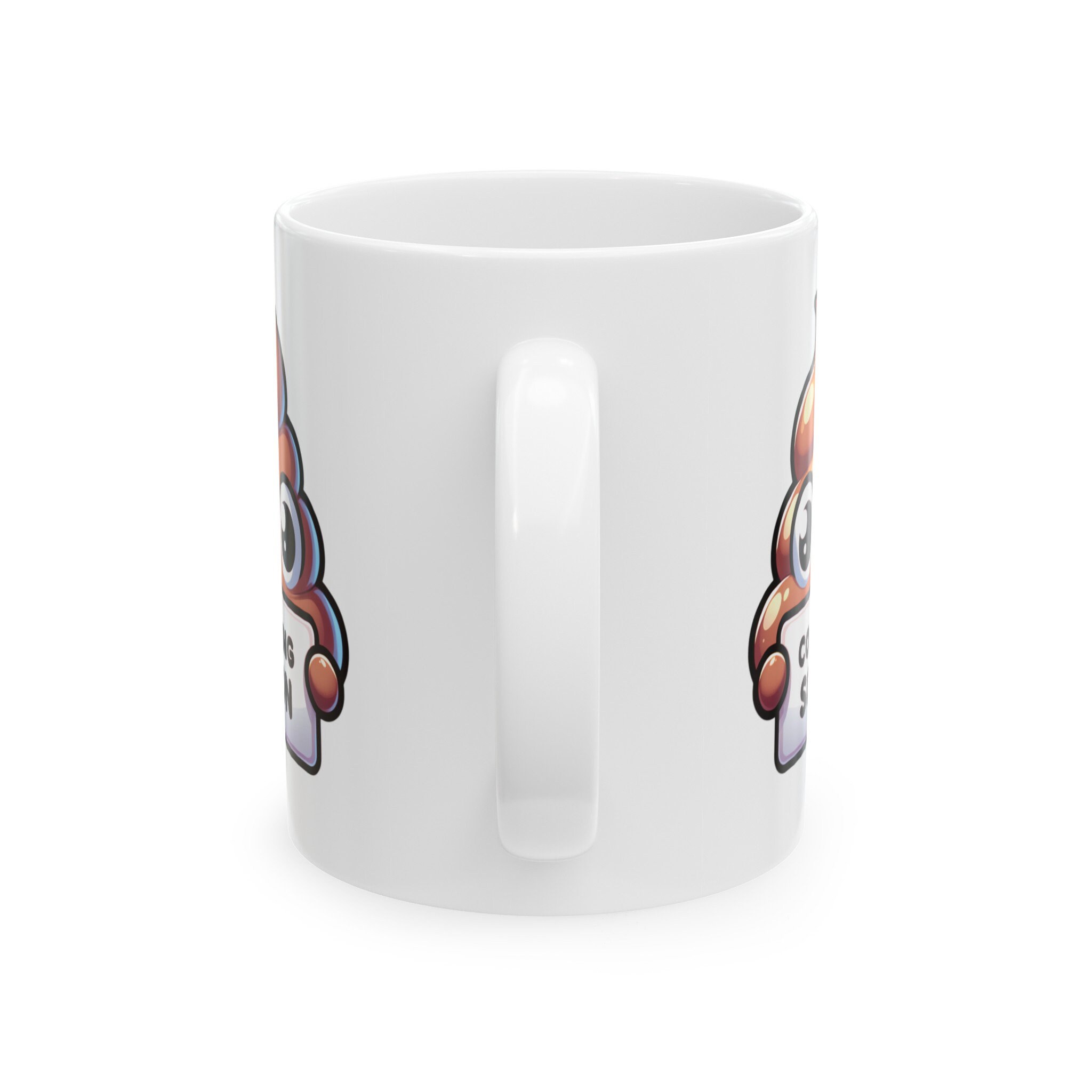 COMING SOON Poop Emoji Coffee Mug Funny Gag Gift 11oz White Ceramic ...
