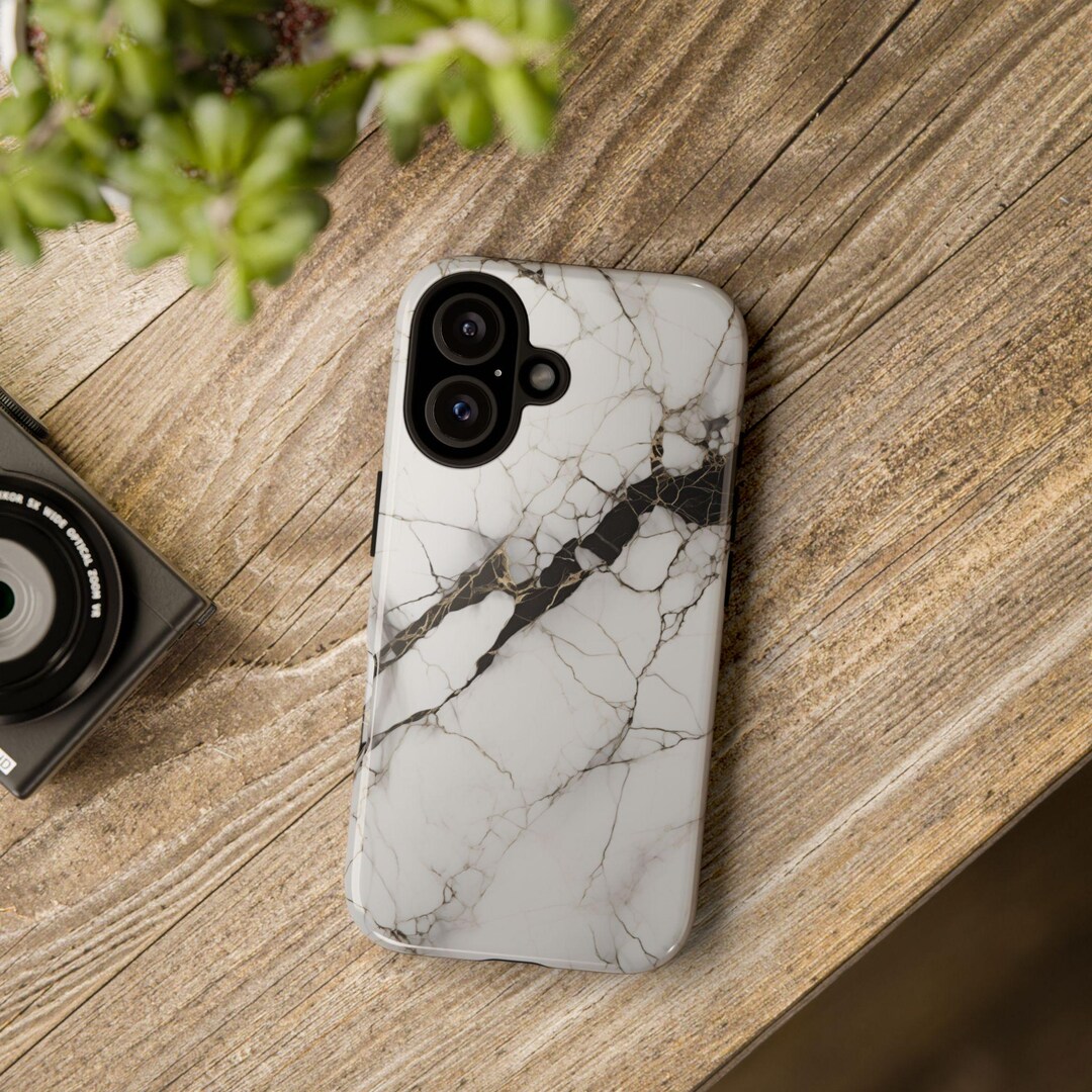 Marble Tough Cases, Black and White Phone Covers, Stylish Protective ...