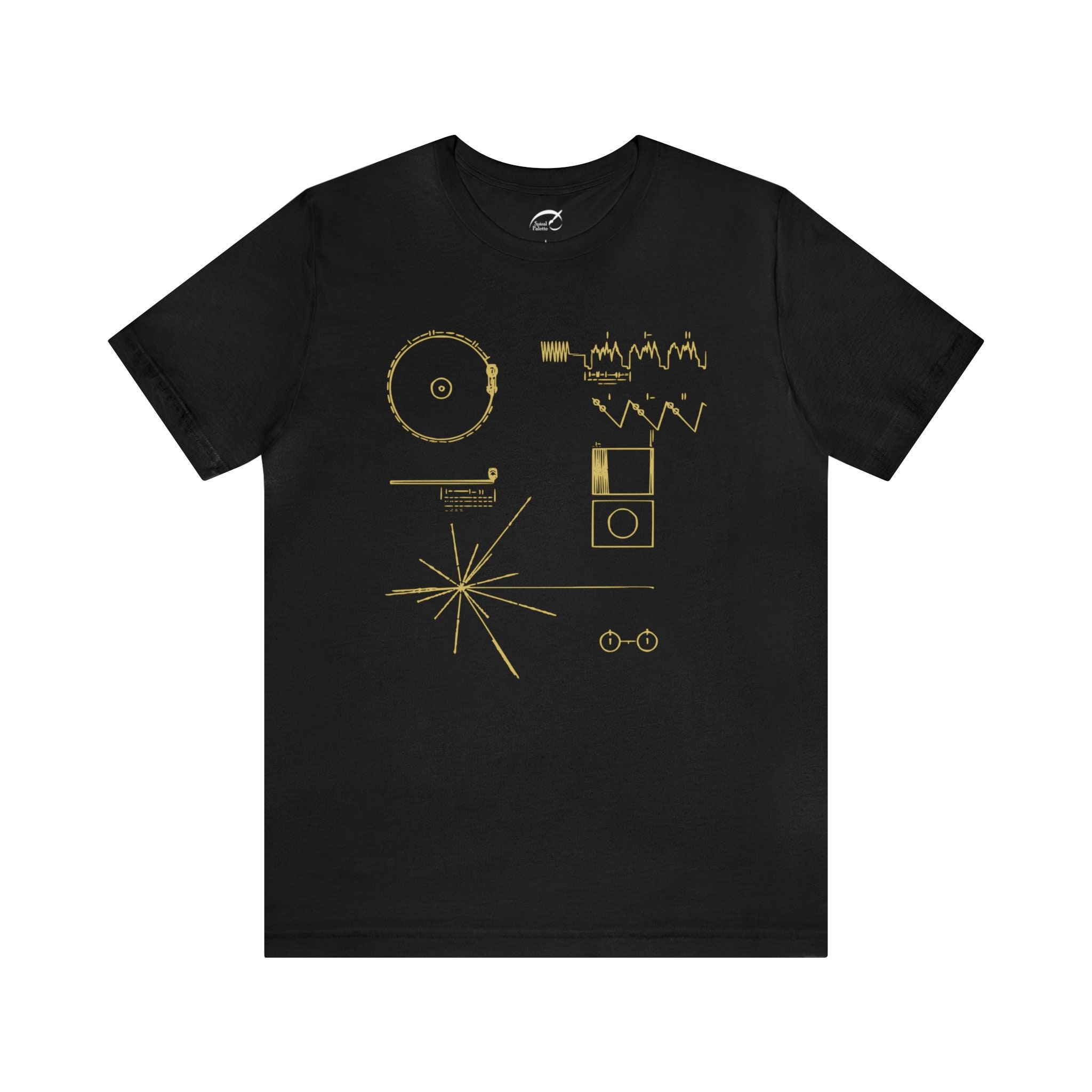 Voyager Golden Record Minimalistic Design on T-shirt for Space Nerds ...