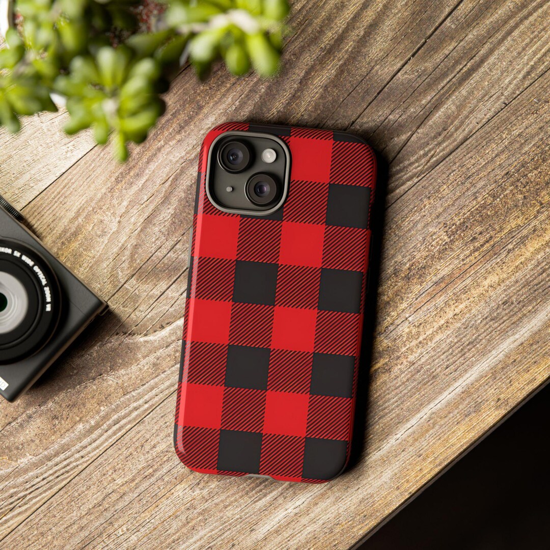 Red and Black Buffalo Check Plaid Phone Case - iPhone and Android ...