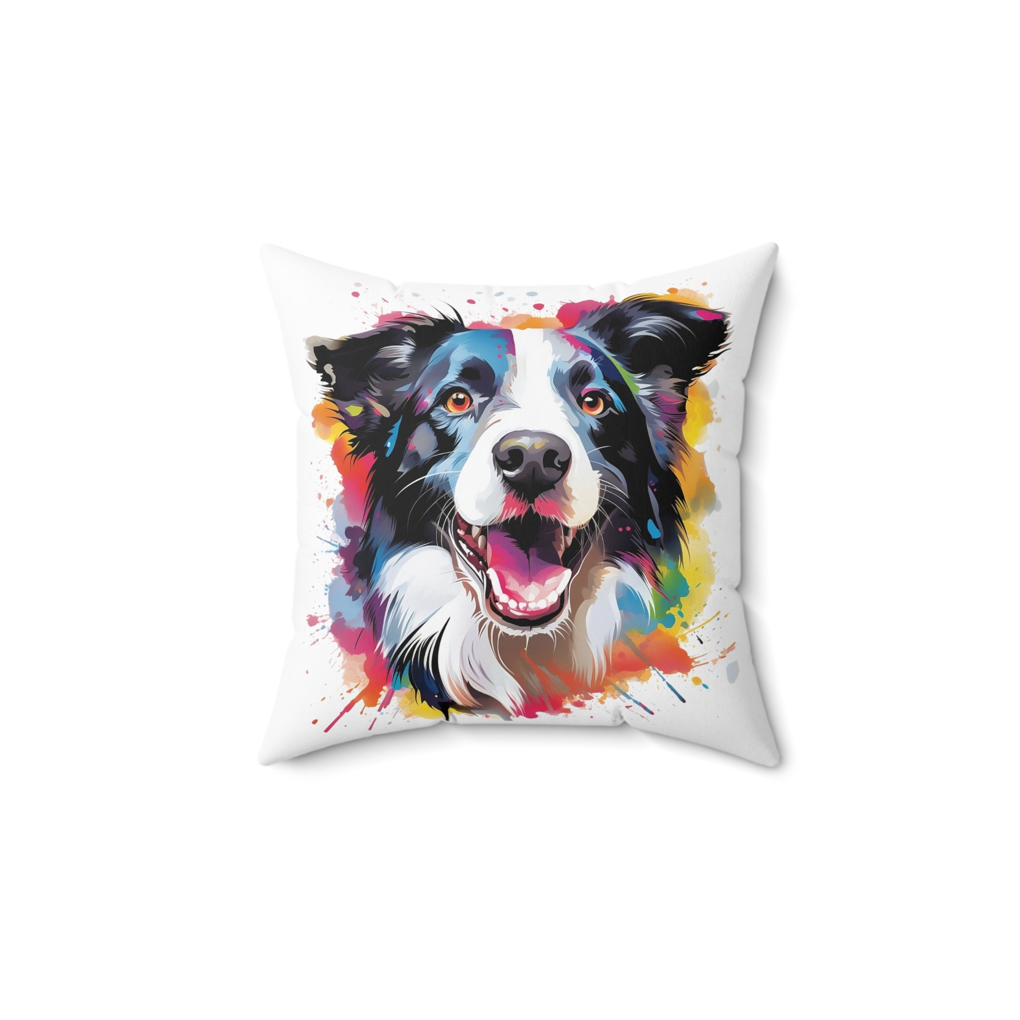 Border Collie Pop Art Pillow - Etsy