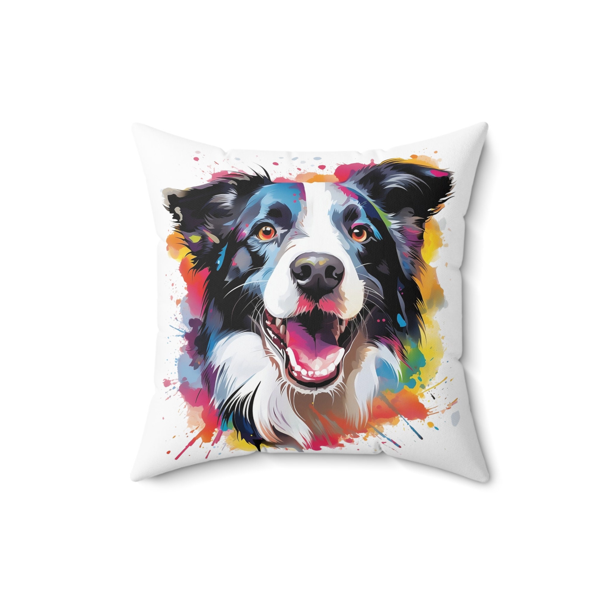 Border Collie Pop Art Pillow - Etsy
