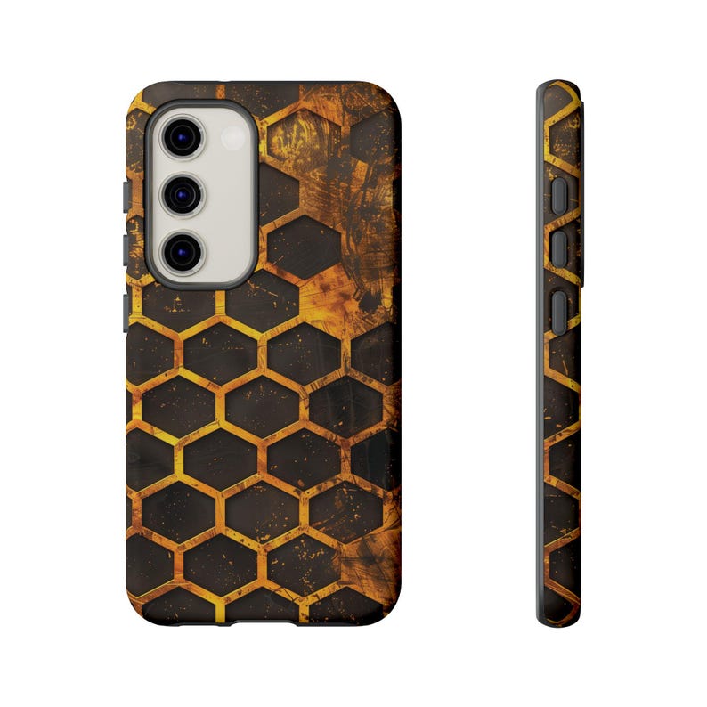 Steel Beehive Pattern Phone Case - Durable, Stylish Honeycomb Design ...