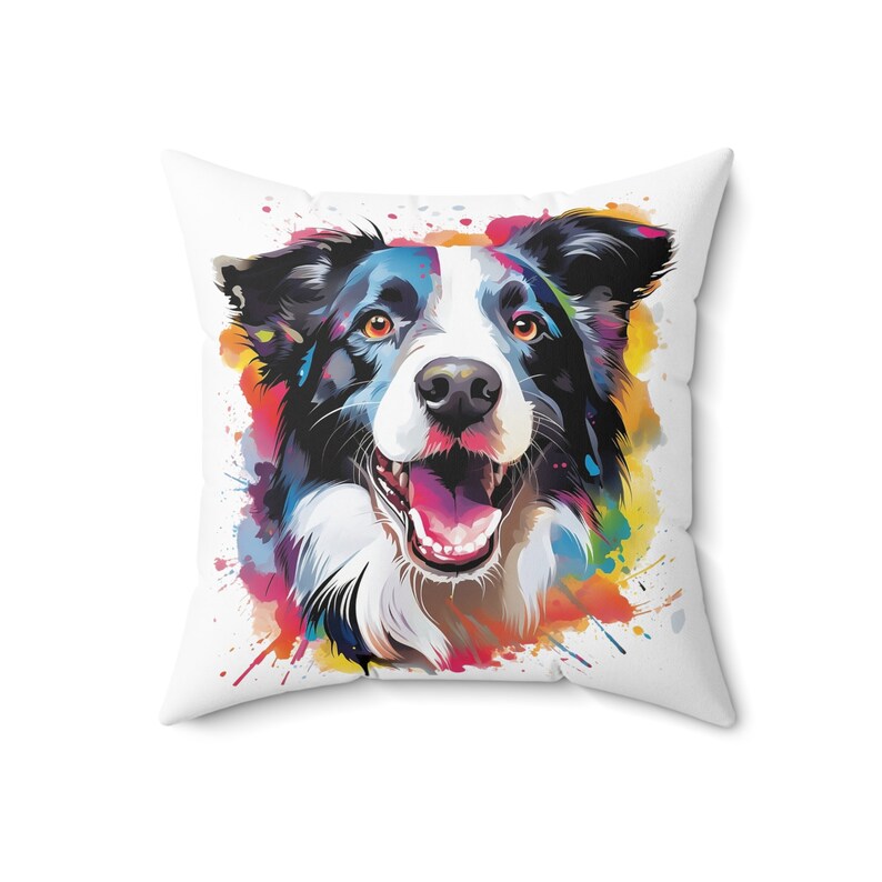 Border Collie Pop Art Pillow - Etsy