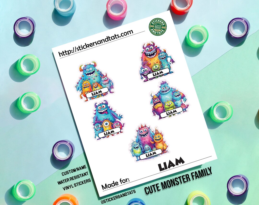 Monster Mash-up: Cute Monster Family Sticker Set Set 2200 - Etsy