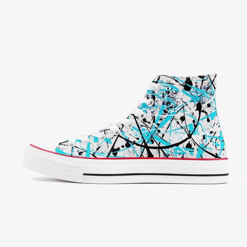 Paint Splashes Converse - Paint-splatter Sneakers - Artistic Blue and ...