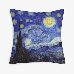 Van Gogh Starry Night Pillow , Starry Night Cushion , Van Gogh Cushion ...