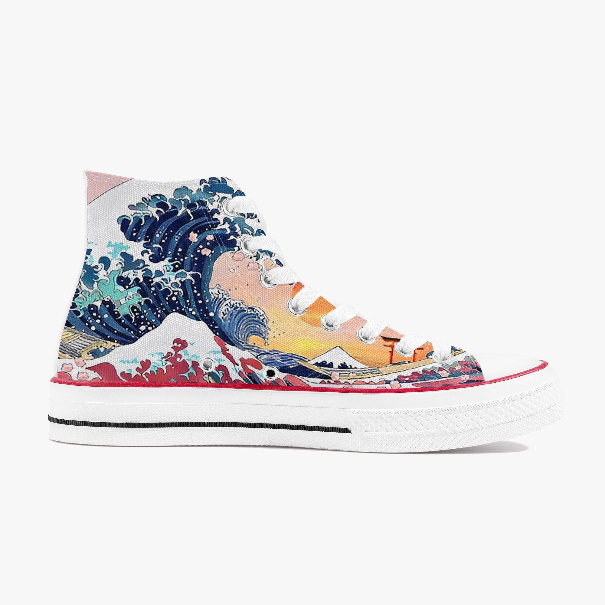 Ocean Wave Inspired Sneakers, Beach Converse, Coastal Style Trainers ...