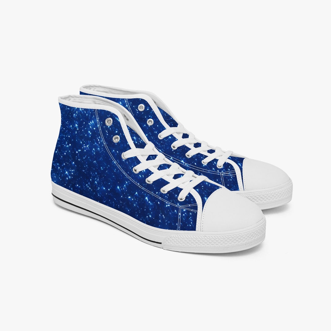 Galaxy Blue Footwear Dark Blue Converse Blue Shoes With - Etsy