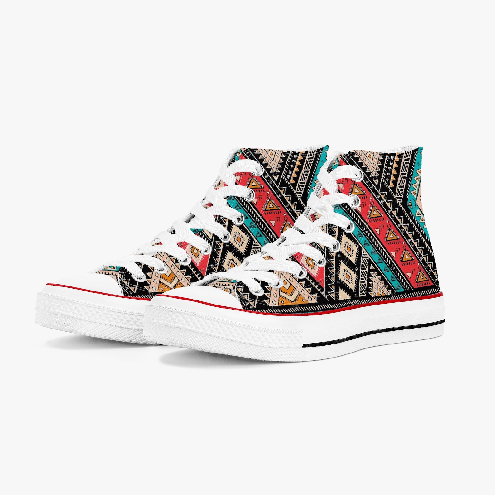 Aztec Design Sneakers, Mayan Design Converse, Boho Chic Shoes, Woman ...