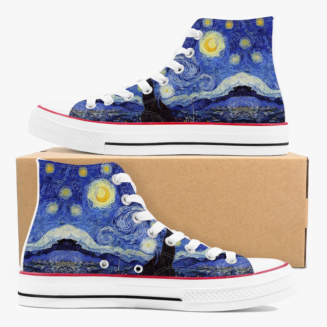 Van Gogh Converse, Starry Sky Sneakers, Night Sky Footwear ...