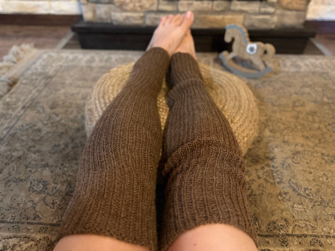Handmade Alpaca Wool Leg Warmers | Soft Knee Pain Relief Pads | Cozy ...