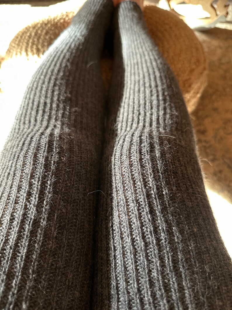 Alpaca Wool Blend Leg Warmers Knitted Knee Warmers Therapeutic Knit ...