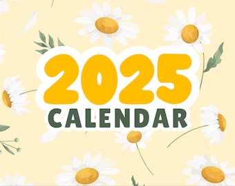 2025 Digital Flower Calendar - Etsy