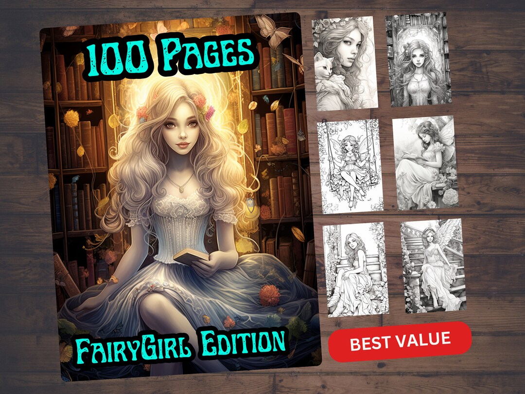 100 Fairy Girl Coloring Pages | Fantasy Coloring Pages | Blooming ...