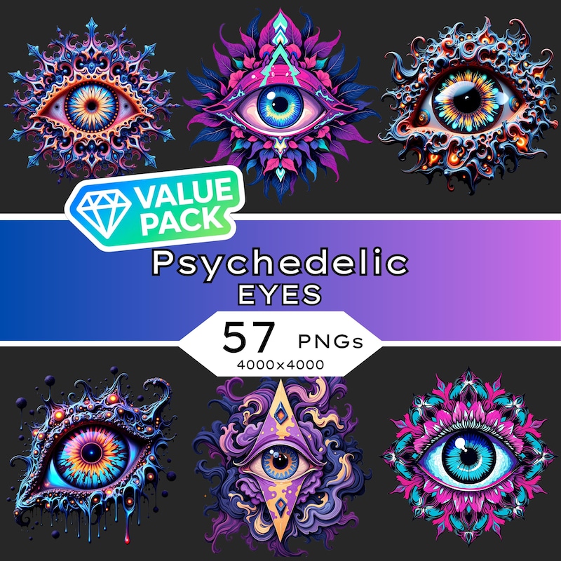 Psychedelic Eyes - Etsy