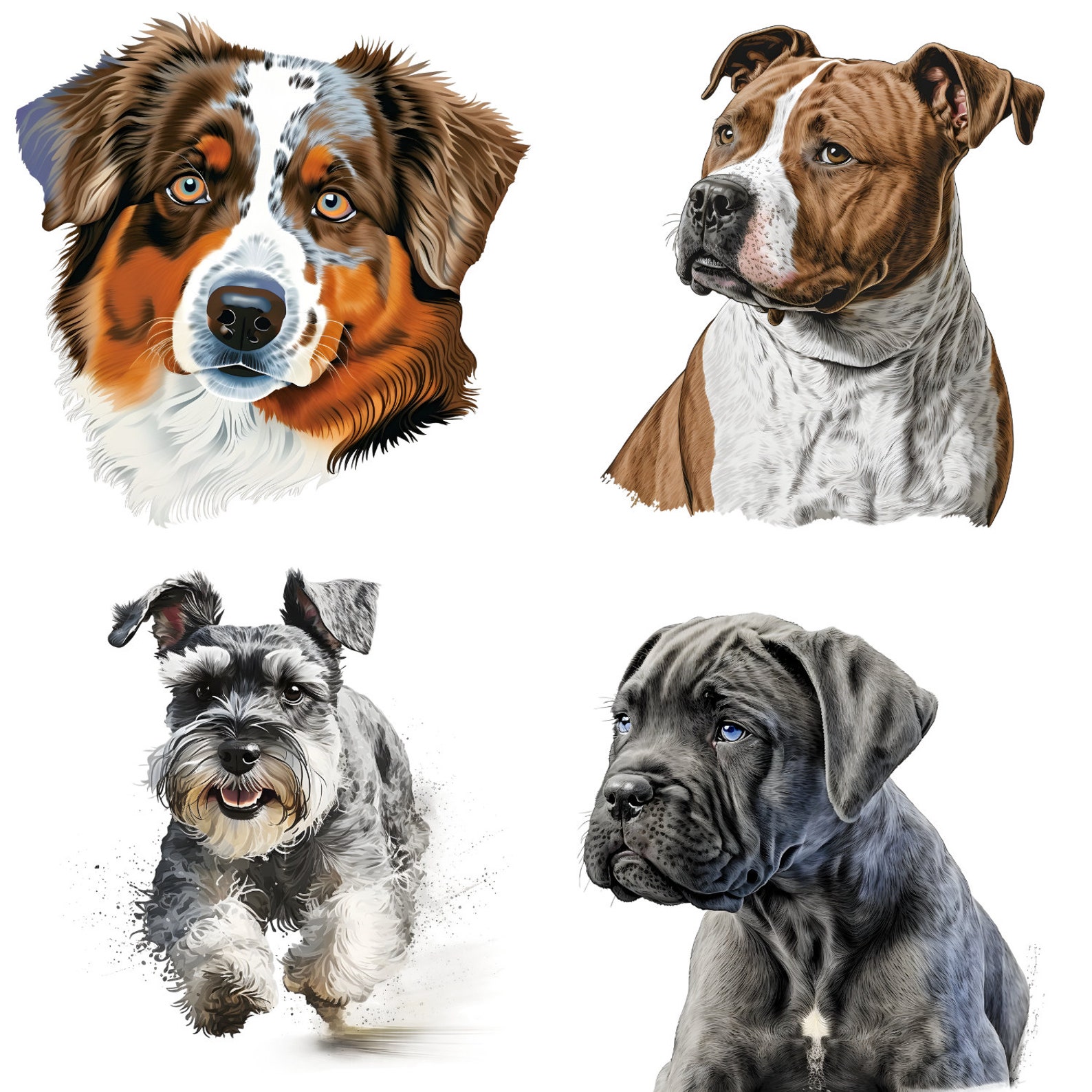 Dog Clipart Bundle, 1000+ Watercolor Dog Clipart Sublimation Designs ...