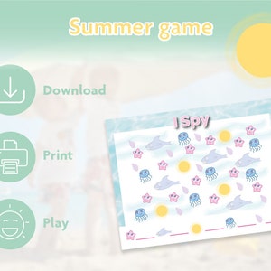 I Spy Summer, I Spy Activity for Kids, Vacation Game, Beach Game - Etsy