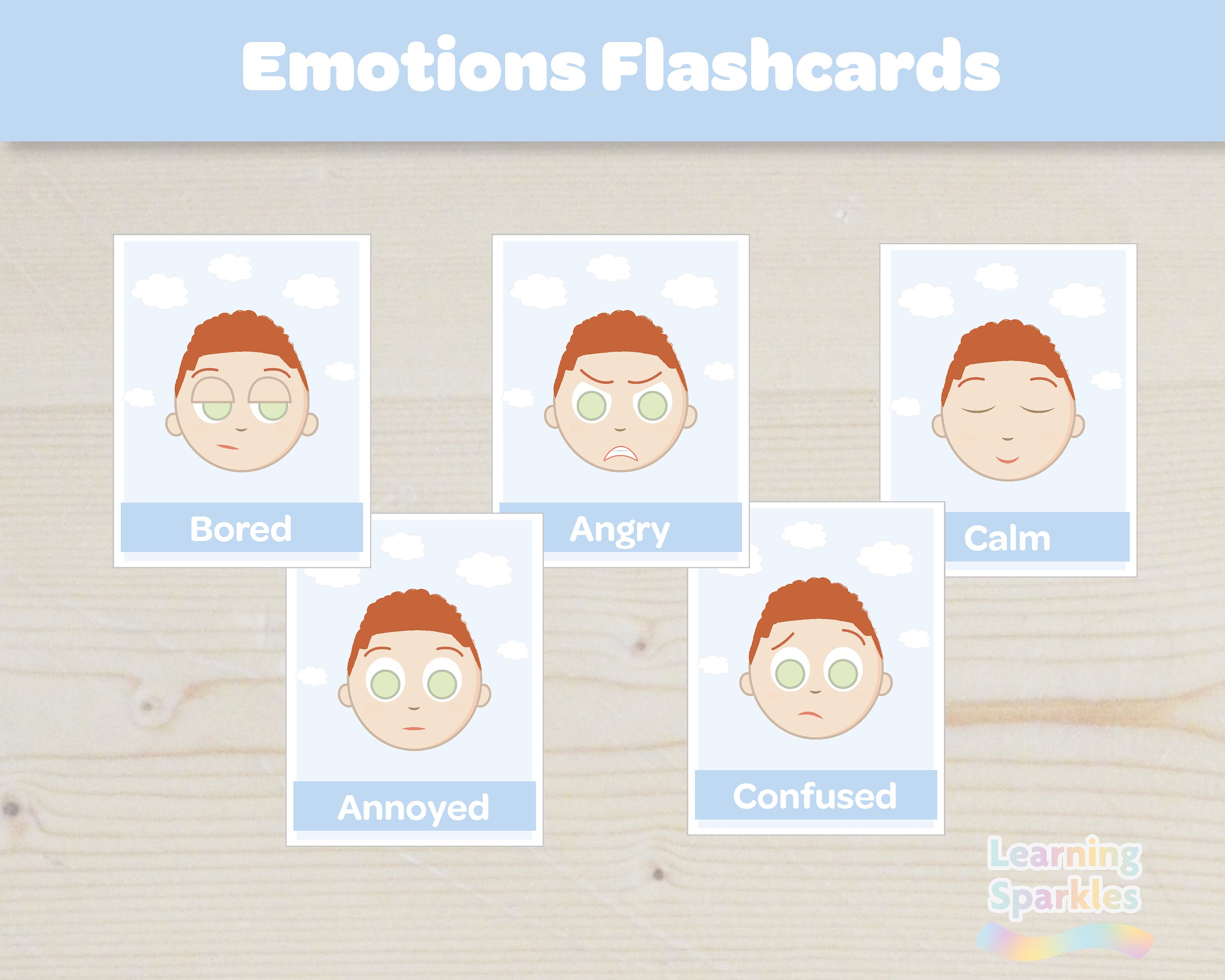 Emotions Printable Activity Boy Version, Feelings Chart Printable ...