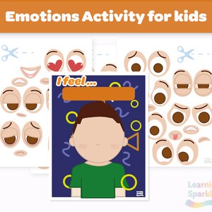 Emotions Printable Activity Boy Version, Feelings Chart Printable ...