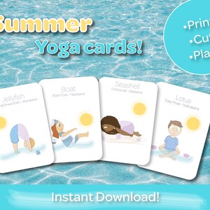 Kids Yoga Poses, Summer Activity for Kids, Yoga Cards for Kids - Etsy