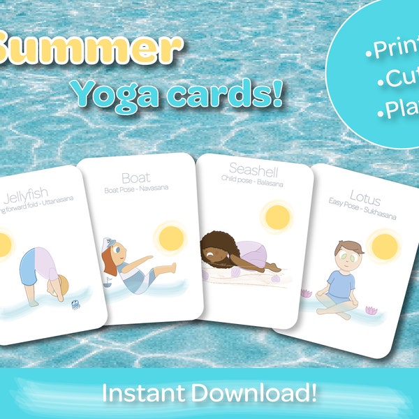 Yoga Cards for Kids - Etsy