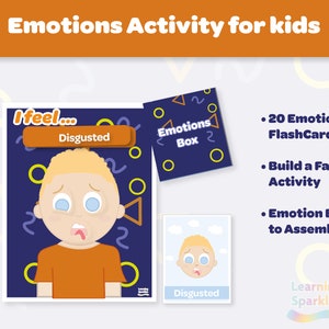 Emotions Printable Activity Boy Version, Feelings Chart Printable ...