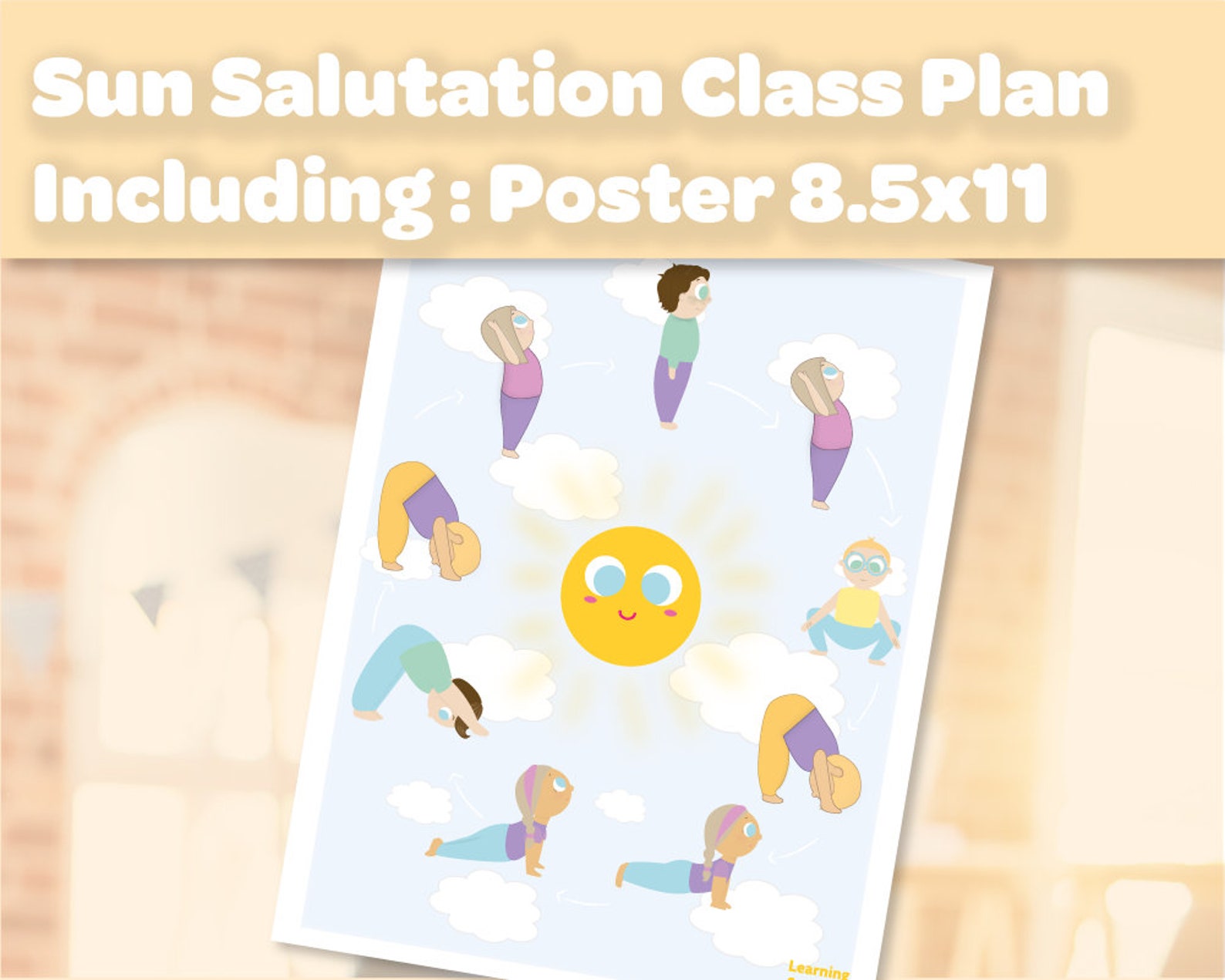 Sun Salutation Yoga Lesson Plan Kit, Kid Yoga Cards, Mindfulness, Kids ...