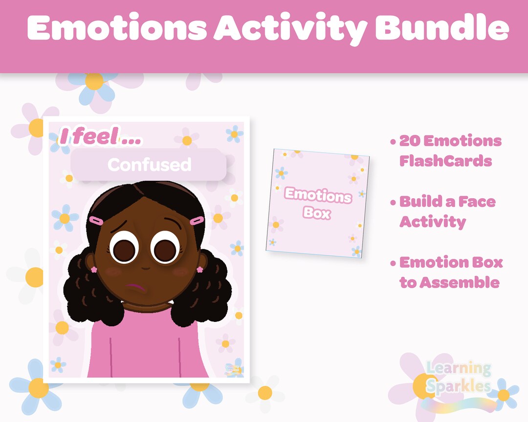 Emotions Printable Activity Girl Version, Feelings Chart Printable ...