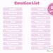 Emotions Printable Activity Girl Version, Feelings Chart Printable ...