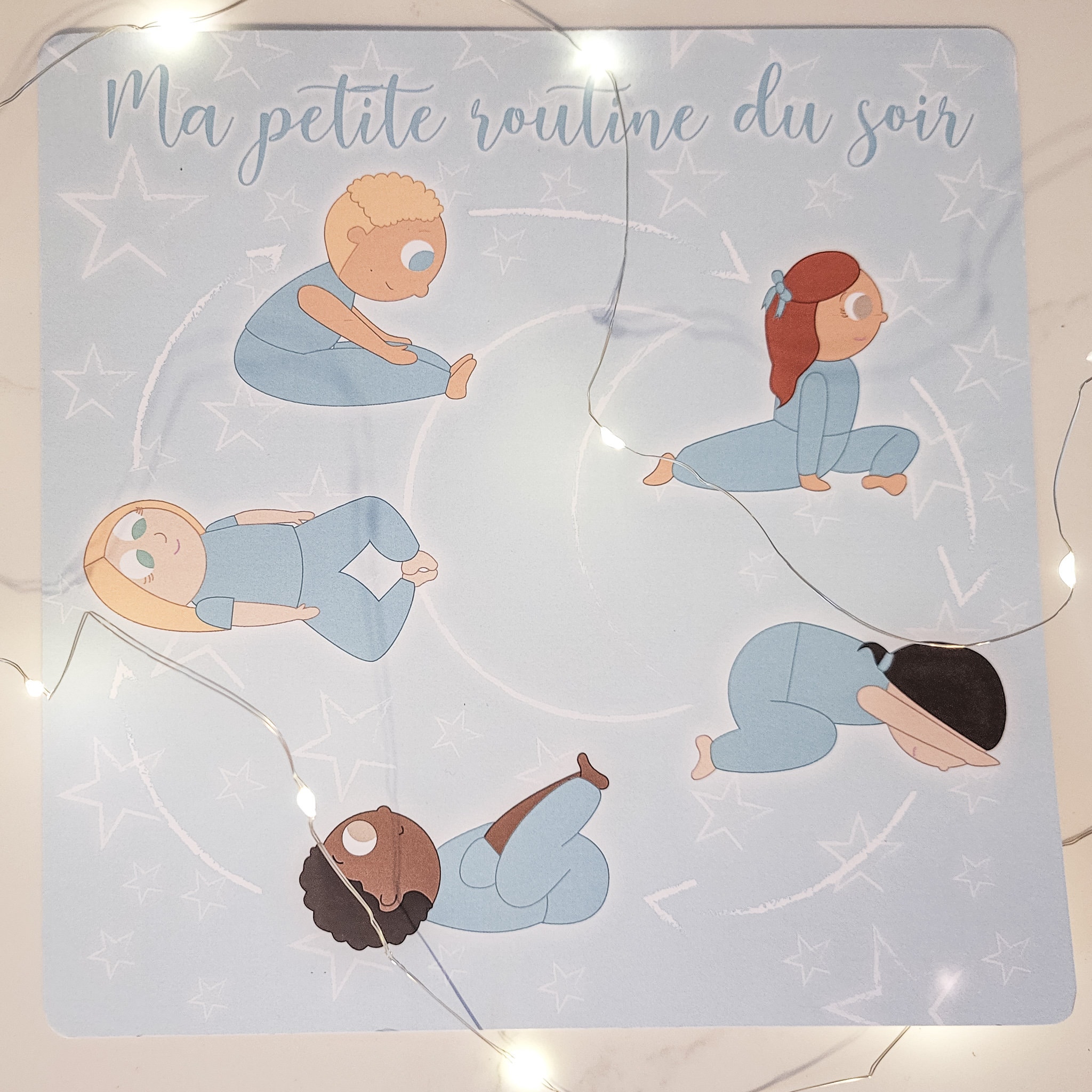 Bedtime Routine Yoga Poses, Yoga Poster Poses for Kids, Calming Corner ...