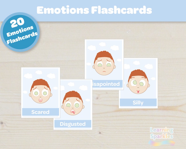 Emotions Printable Activity Boy Version, Feelings Chart Printable ...
