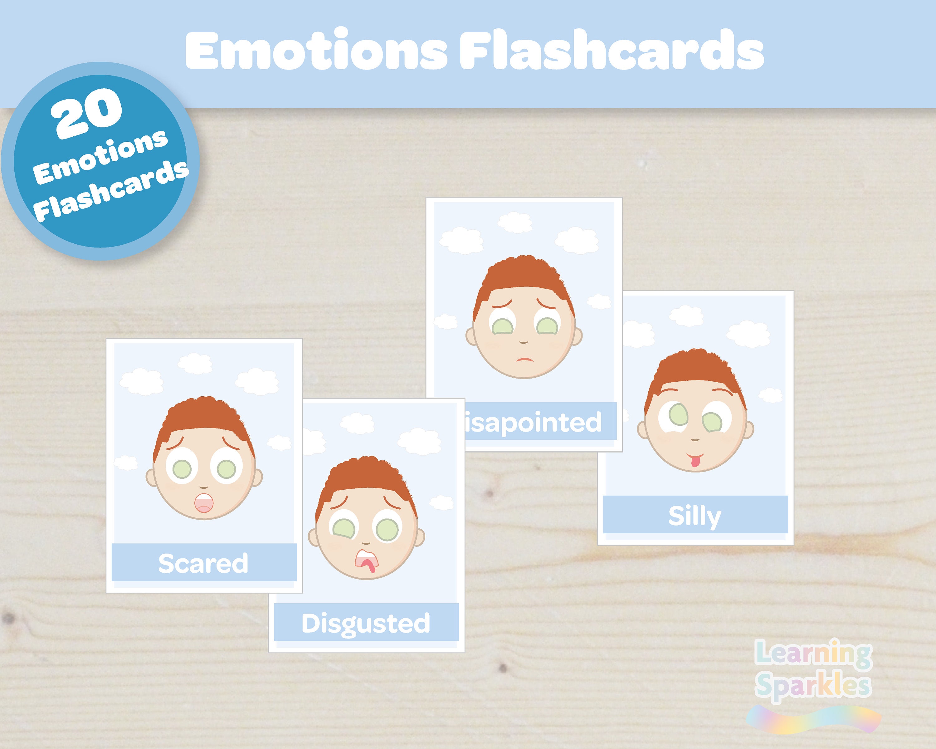 Emotions Printable Activity Boy Version, Feelings Chart Printable ...